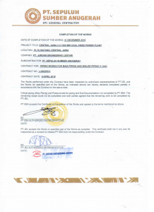 Certifications - PT. SSA (Sepuluh Sumber Anugerah)